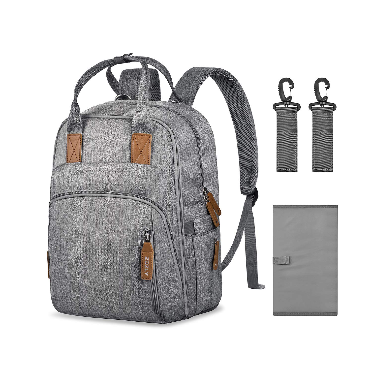 Zymise K-Musculo Large Diaper Bag Backpack, ZOZLY Travel Back Pack Baby Bag Nappy Changing Bags