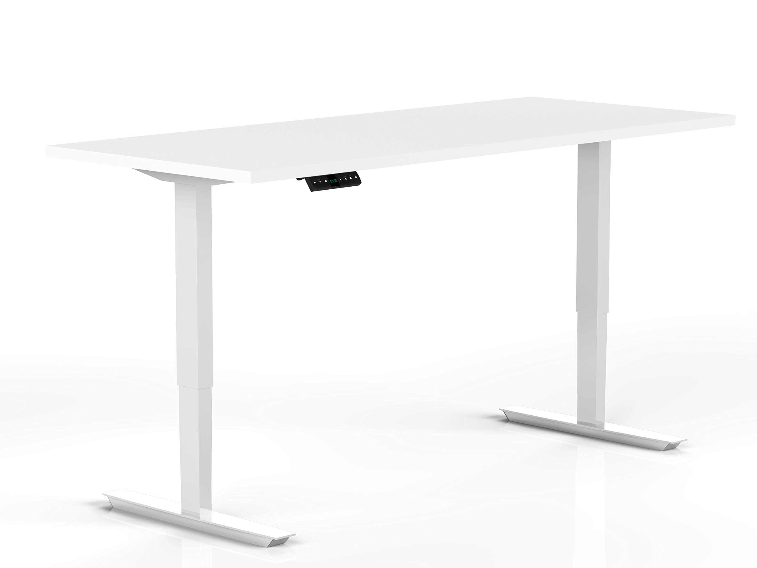 UP&DOWN Designs - White Electric Height Adjustable Dual Motor Standing Desk Base - (White Base Only - Top Sold Separately) Ergonomic Design for Home/Office/Gaming - Heavy Duty Base Only β White