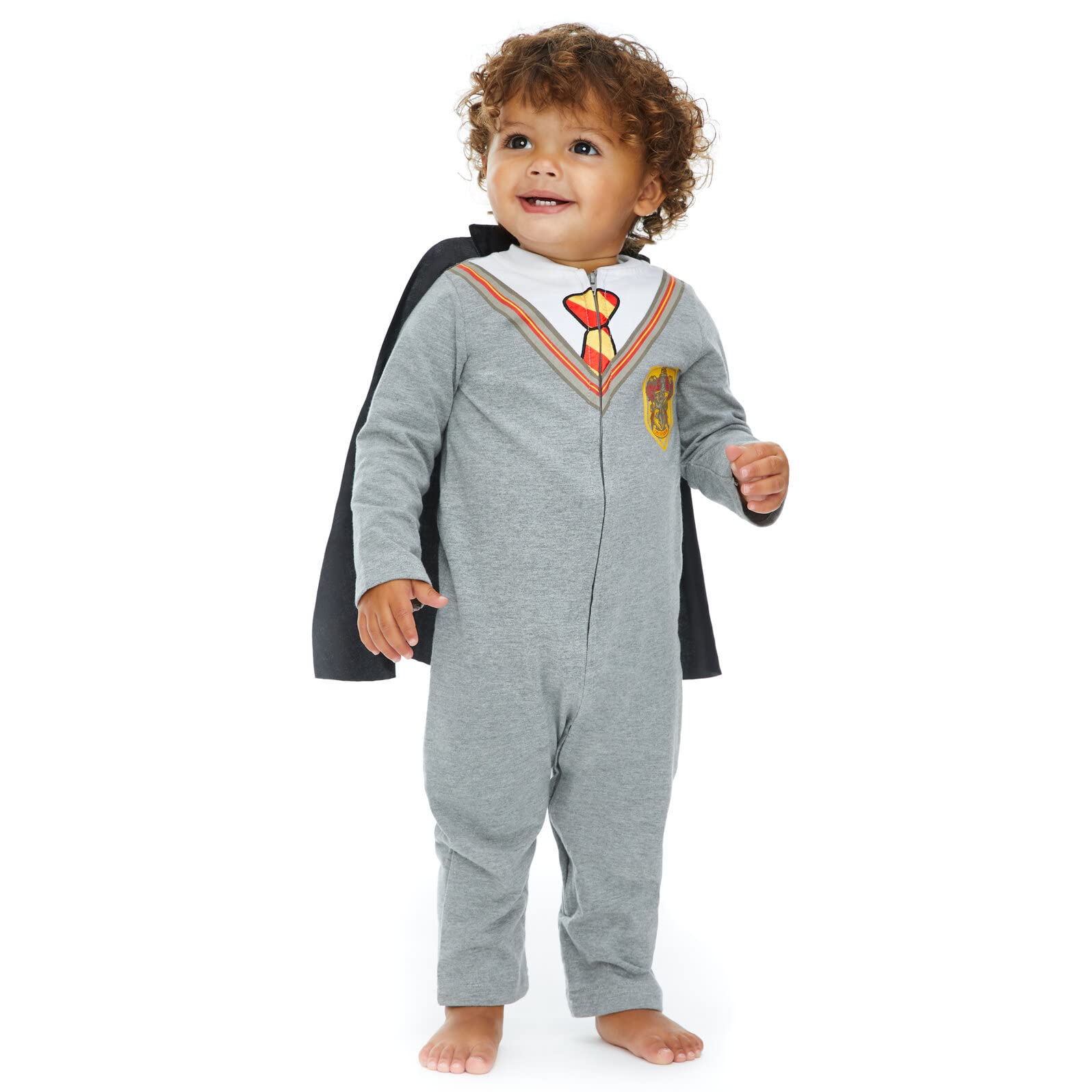 WARNER BROS. Harry Potter Infant Baby Boys Zip Up Cosplay Costume Coverall and Cape Gryffindor 24 Months