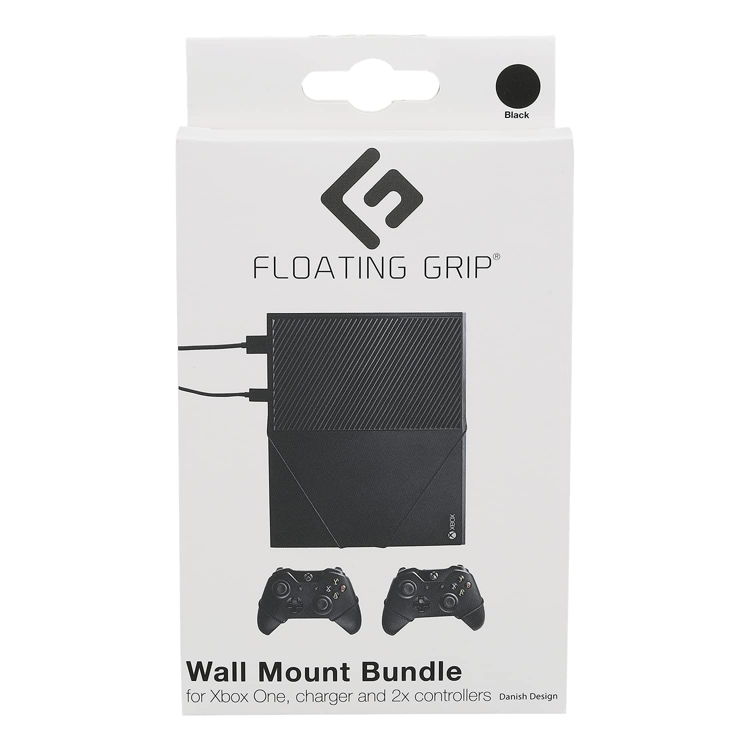 Xbox One Original Wall Mount Solution by FLOATING GRIP - Mounting Kit for Game Consoles - Strong & Slim Ropes - Effective Ventilation, Easy-to-Install System (Standard: Fits Xbox One Original, White)