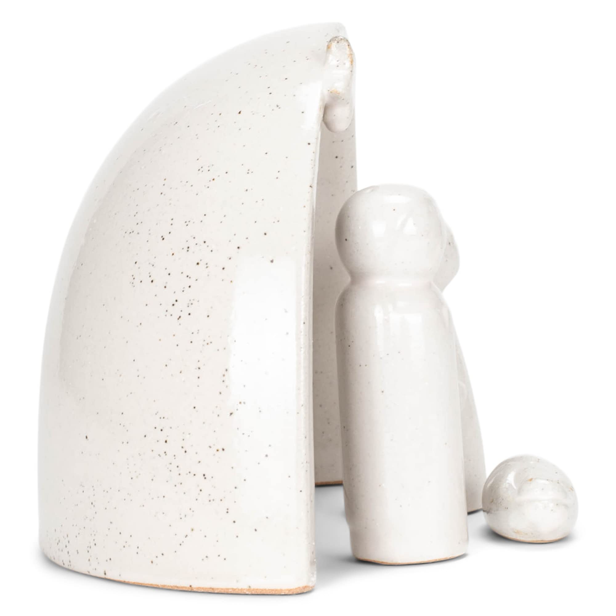 Stoneware Nativity with Glaze, Set of 4