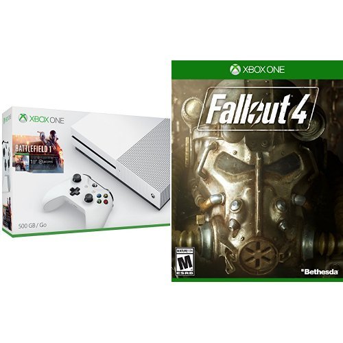 Xbox One S 500GB Console - Battlefield 1 Bundle + Fallout 4