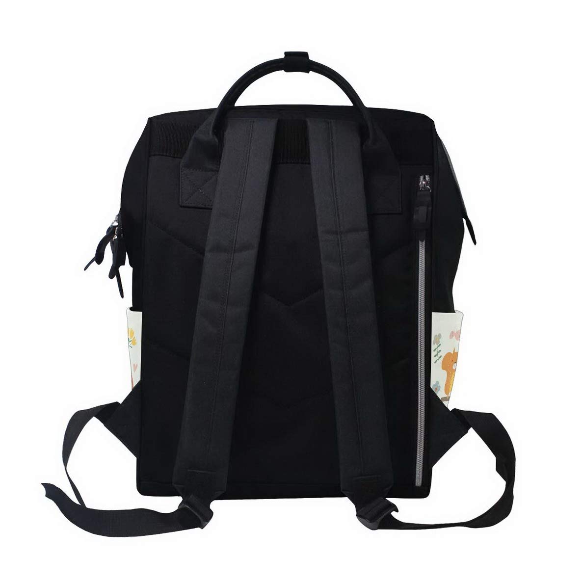 Woodland Forest Animals Fox Owl Large Capacity Baby Diaper Bag Durable Multi Function Travel Backpack for Mom