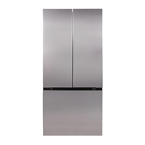 West Bend Frost Free French Door Refrigerator, 17.5-Cu.Ft, Metallic