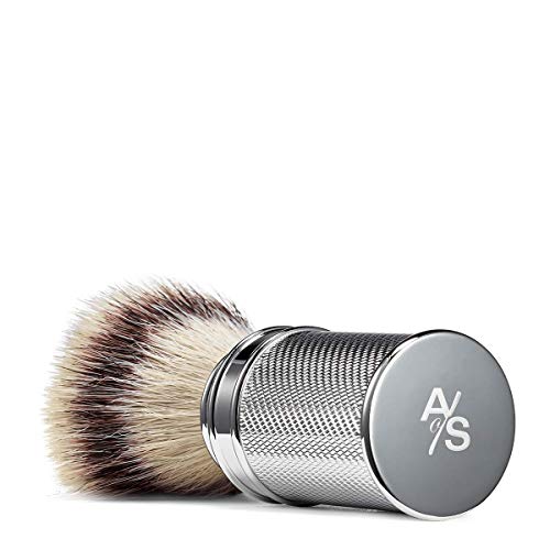 The Art of Shaving Chrome-engraved silvertip shaving brush, 46 lb.