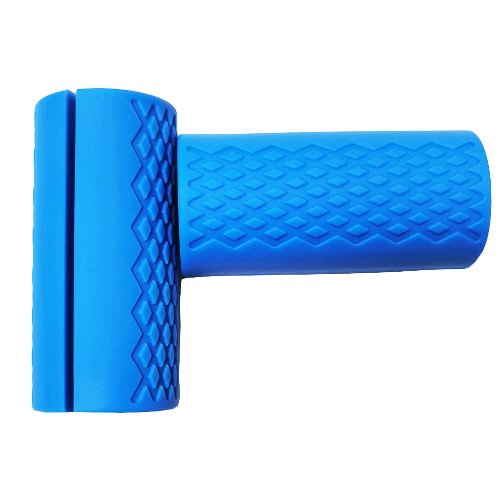 Weight Bar Grips Fit Standard Barbell, Dumbell Handles, Thick Bar Training Adapter for Weightlifting & Cable Attachments Fitness Training Rope Grips for Body Arm Forearm Builder Strength(Blue)