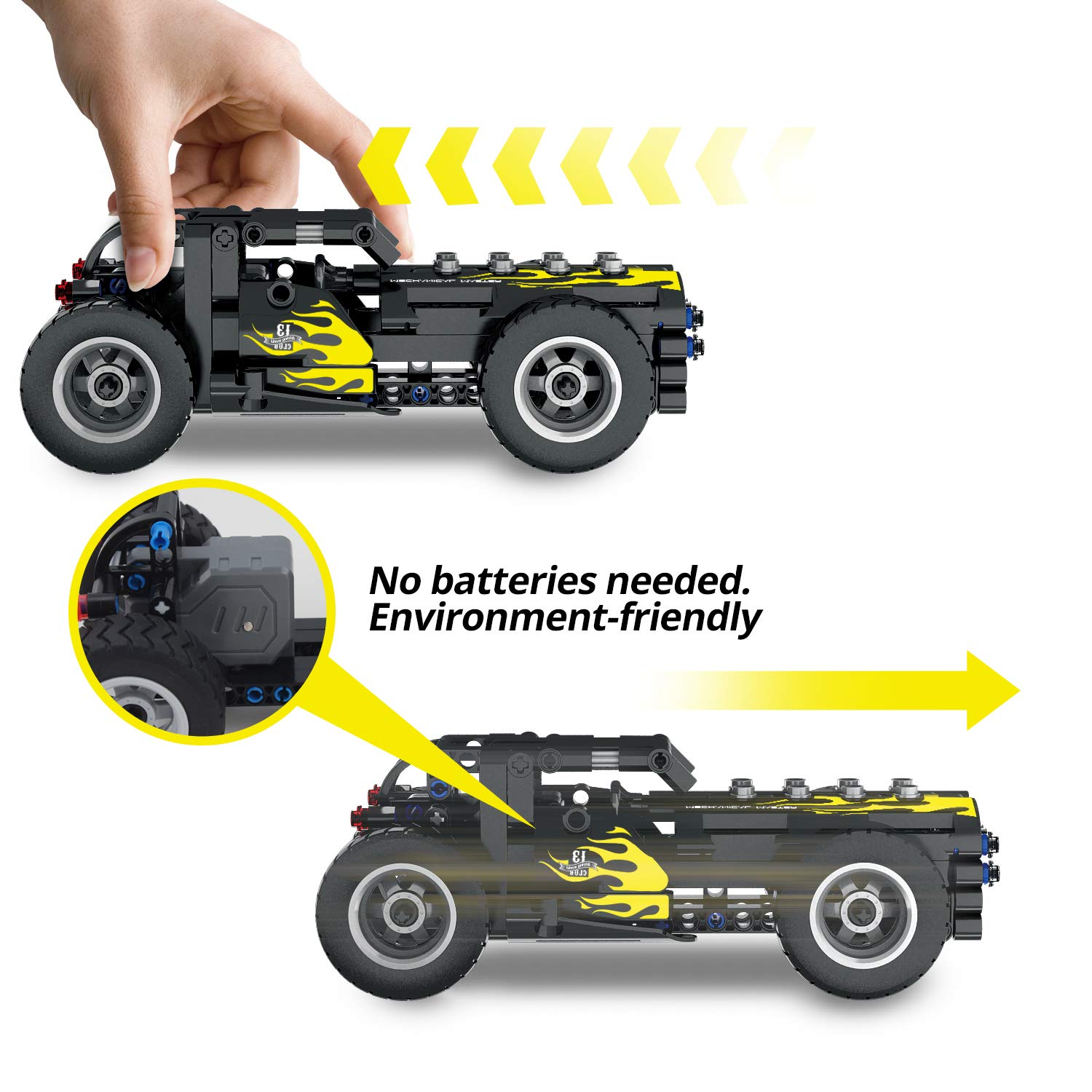 STEM Building Toys Kit, Snap Together Pull Back Car for Kids, Off-Road for 6, 7,8 and 9＋Year Old Boys and Girls(177pcs)