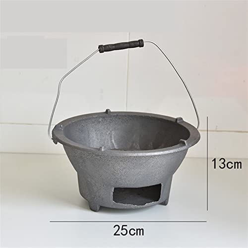 TAMYID Charcoal Grills, Grill Stove Charcoal Barbecue Camping Small Outdoor Iron Portable Cast Fire Tabletop Style Mini