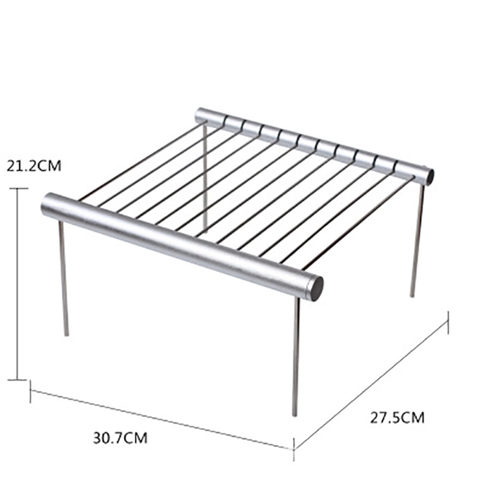 TAMYID Charcoal Grills, Portable Mini Stainless Steel BBQ Grill Outdoor Camping Backpacking Picnic Charcoal Barbeque Rack Foldable