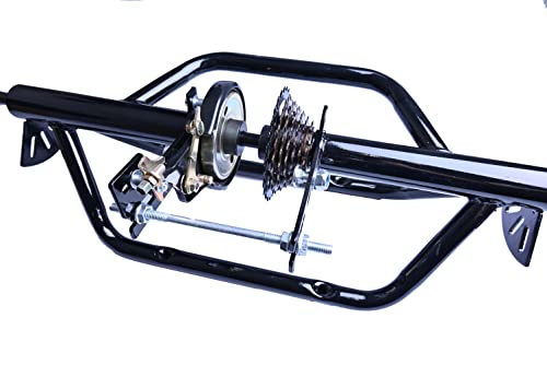 Trike Rear Axle,Tricycle Conversion Kit 7 Speed, 5/8Inch Axle(15.8mm),Black Or White Frame .This Tricycle Part Suitable for Adult Bicycle Or Motorcycle. (Black)