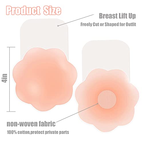 Sticky Bra for Breast Lift Pasties Nipple Covers Invisible Silicone Adhesive Bra Petals Stick on Bra