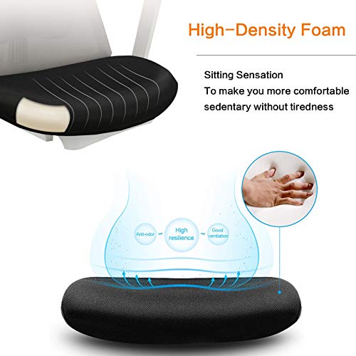 YOUNIKE Office Chair Mesh, Computer Task Desk Chair with Armrests Swivel Casters for Home Office Conference(White)
