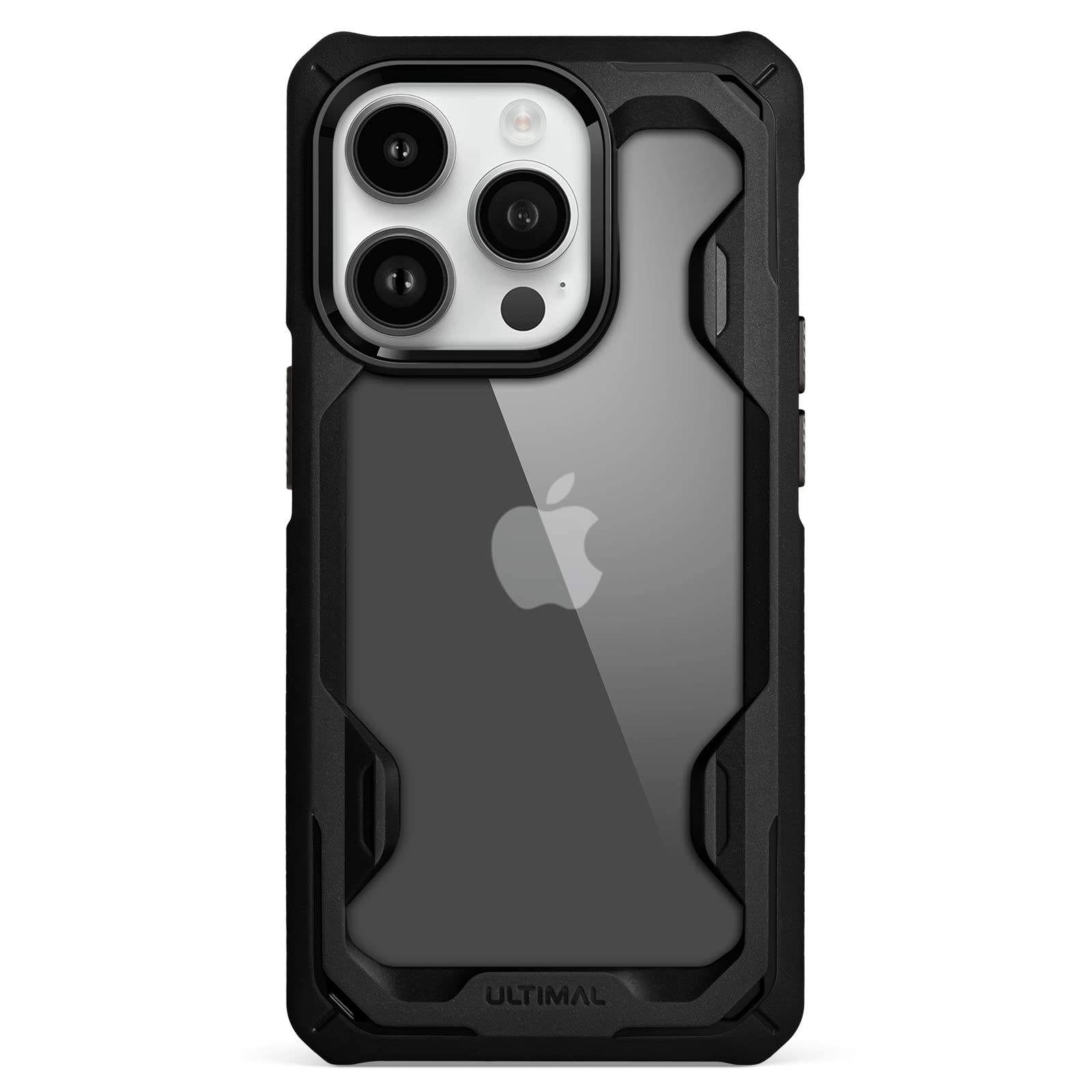 ULTIMAL Case Compatible with iPhone 14 Pro Max 6.7 Inch, Rugged Military Cover with Lightweight Sporty Design, Slim Shockproof Drop Protection Bumper Case for Men (Black/Black)