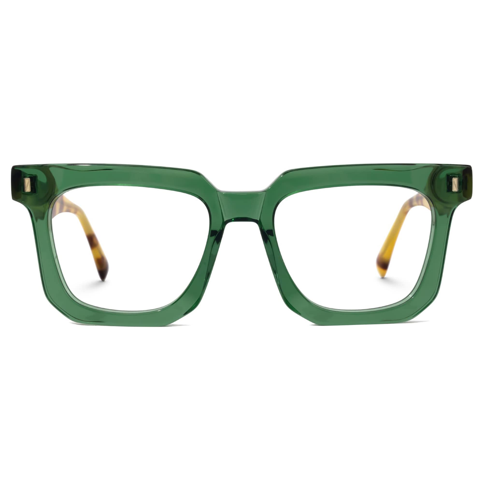 Zeelool Classic Oversized Square Blue Light Blocking Eyeglasses for Women Men Coville ZJGA830292-04 Green