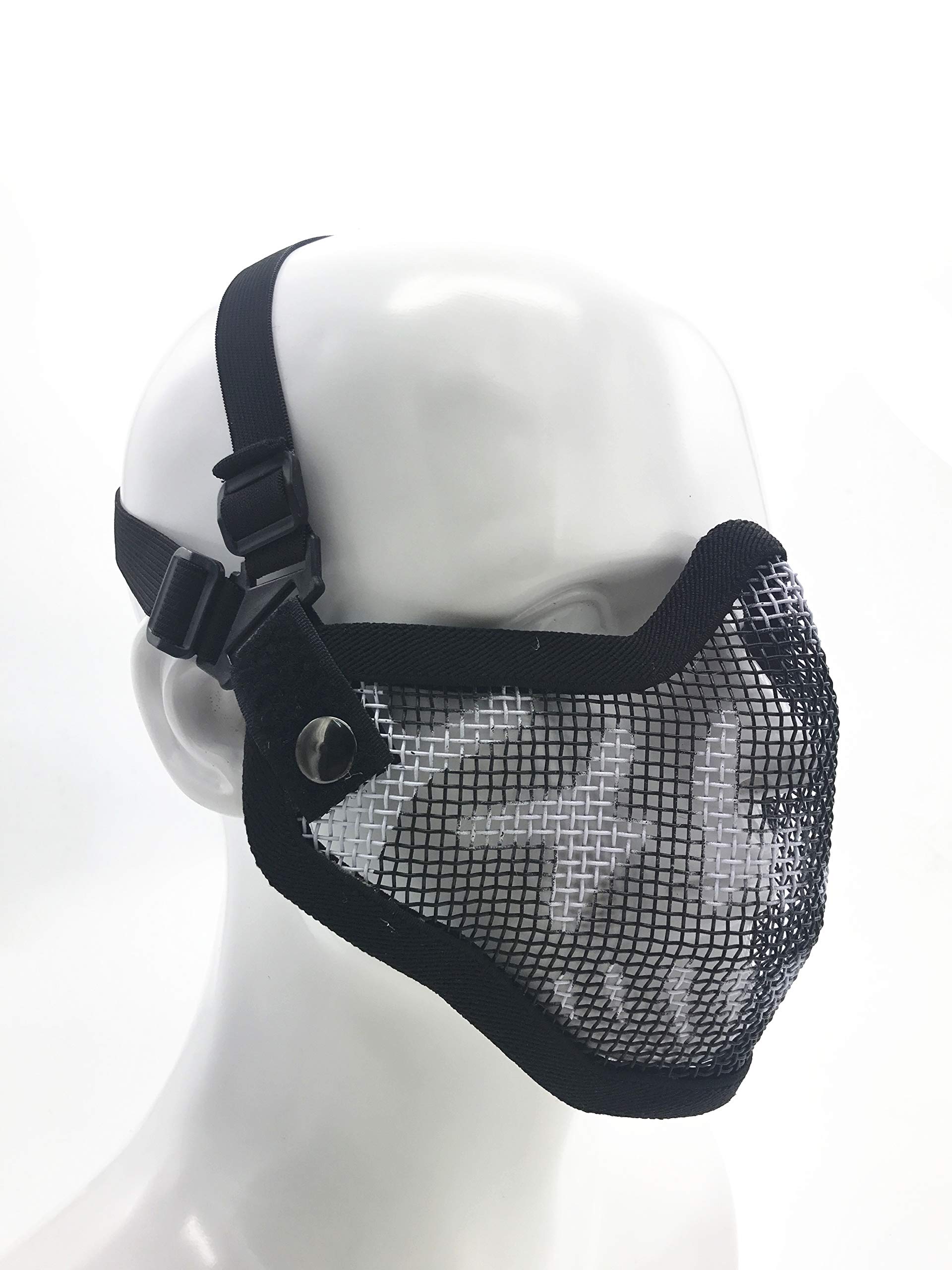 Willbebest PJ Type Airsoft Tactical Multifunctional Fast Helmet with Visor Goggles Version Black, Comes with a Half Face Metal Mesh Airsoft Mask