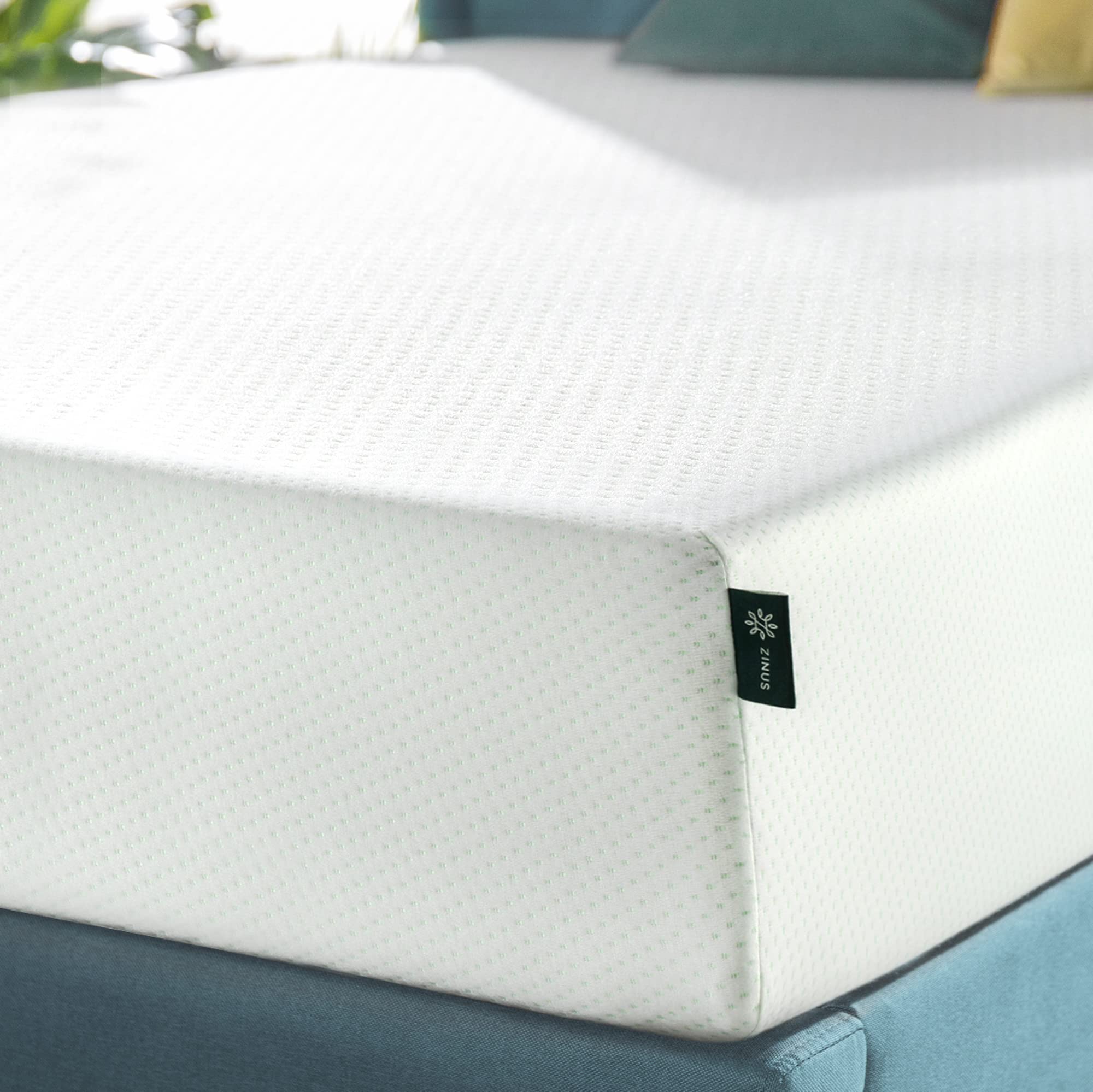 ZINUS 8 Inch Green Tea Memory Foam Mattress and Mia Platform Bed Frame Set / Bed and Mattress Set / No Box Spring Needed / Mattress in a Box, Full