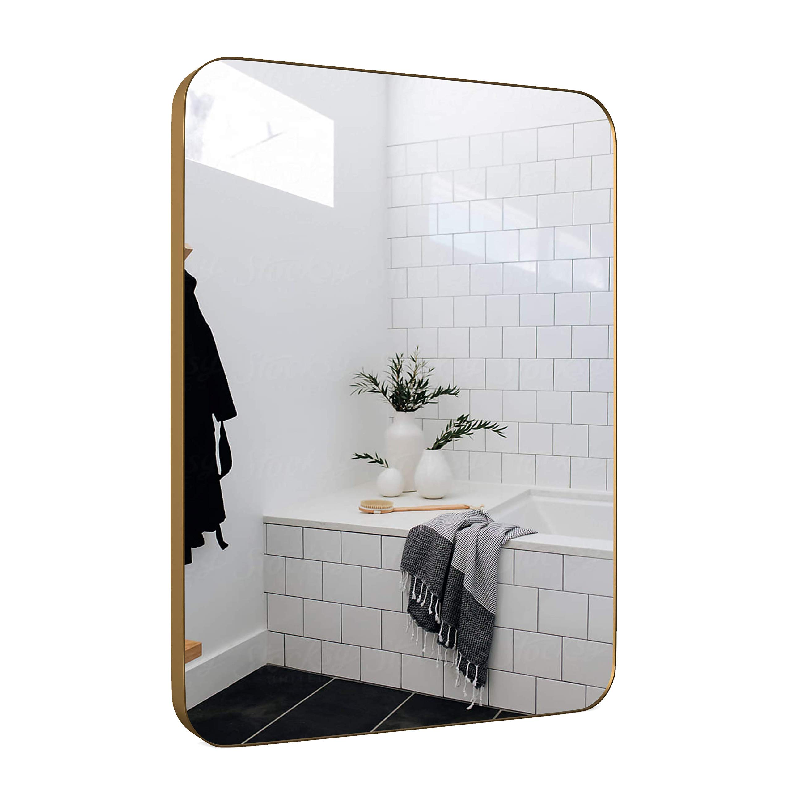 UPLAND OAKS Full Length Mirror for Floor & Wall in Bedroom – Seamless Metal Frame – Big & Tall Large Full Body Mirror – Leaner Mirror Size 65" x 21" (Silver, Slim Lip)