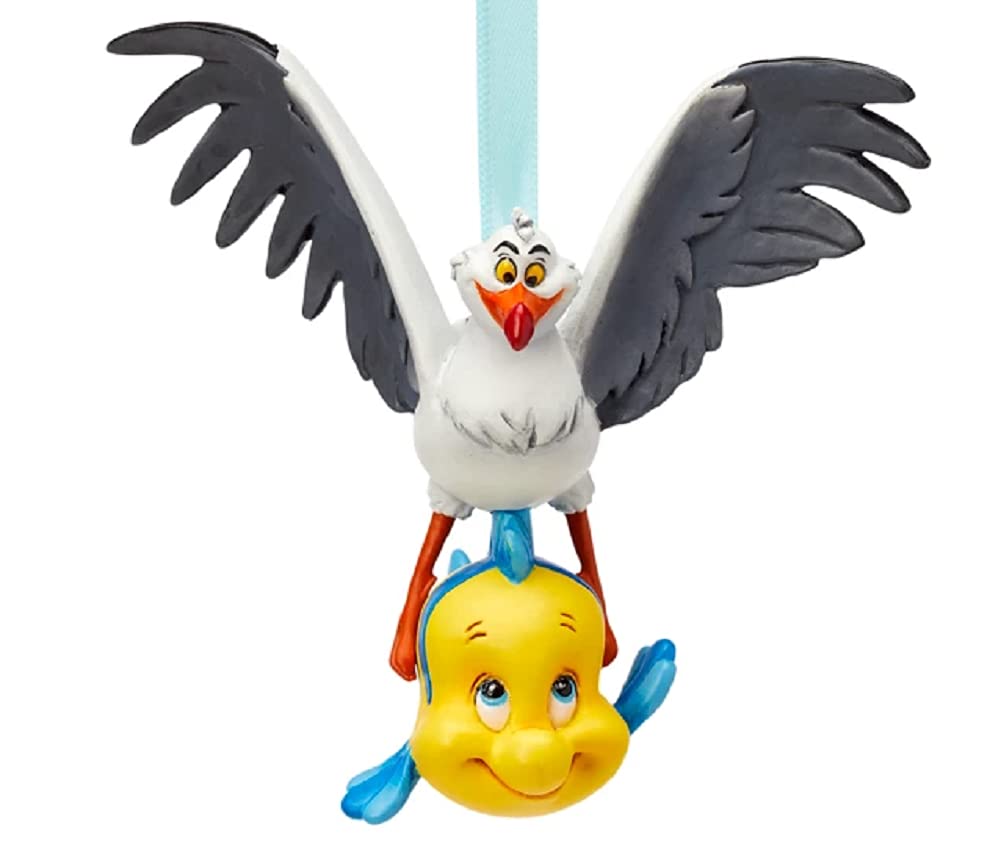 ThemeParks Disney Parks Flounder and Scuttle Sketchbook Ornament, Yellow