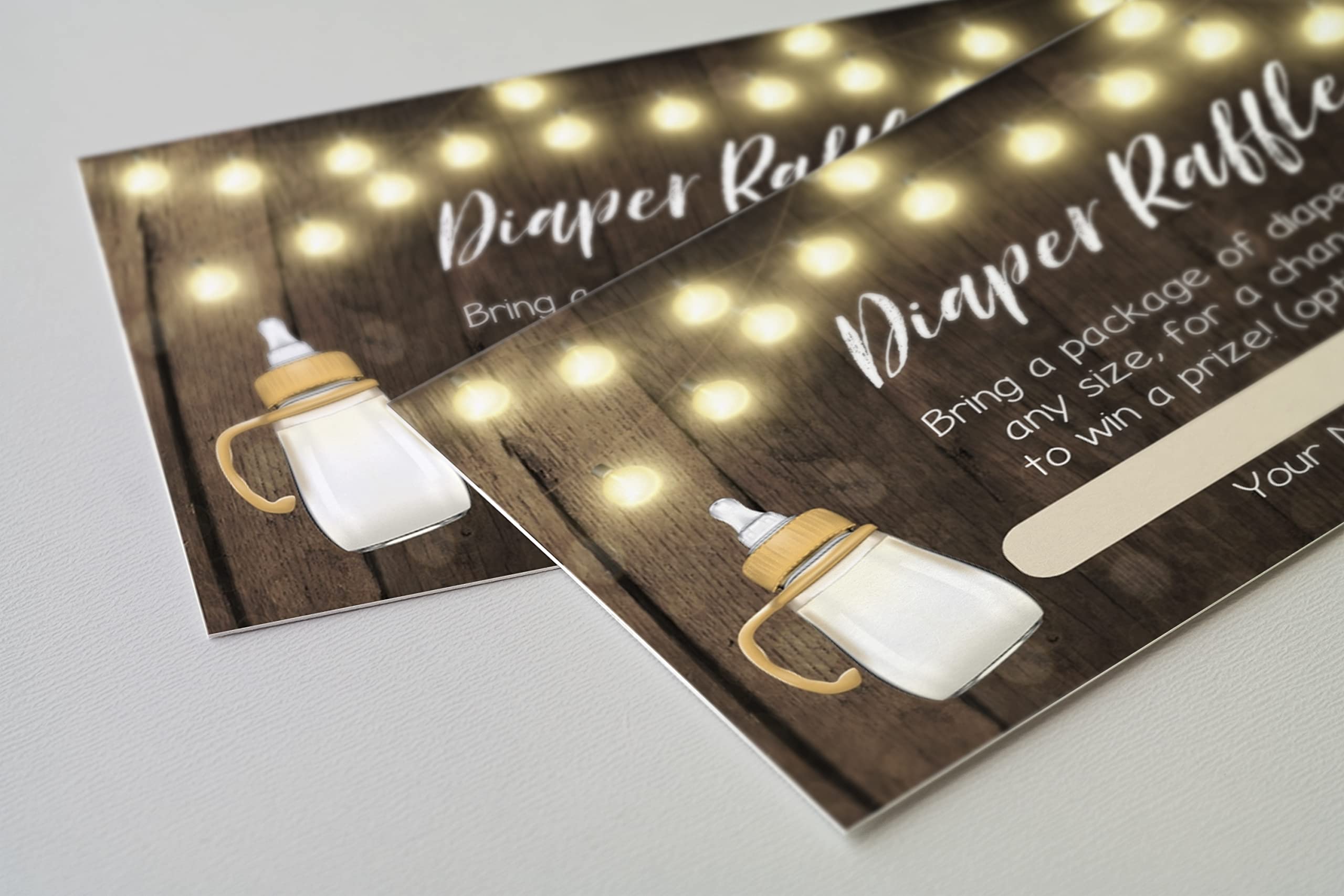 Your Main Event Prints Baby Brewing Beer Bottle Baby Shower Diaper Raffle Card, Neutral Diaper Raffle Ticket, 50 Count