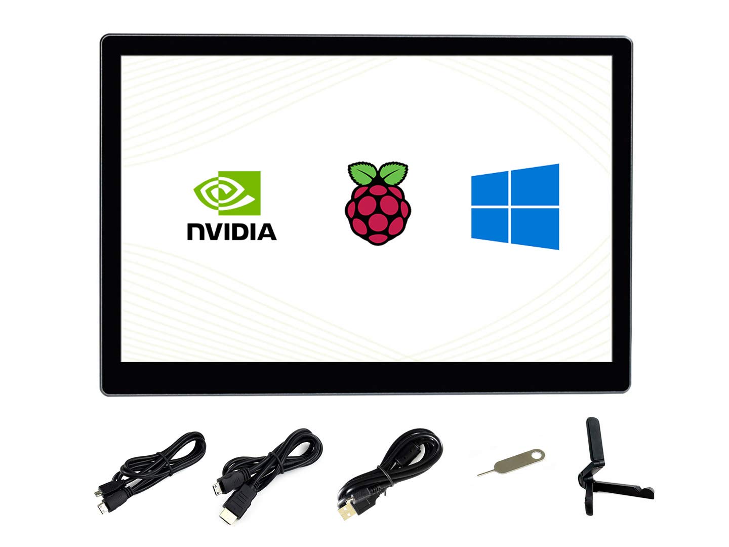 Waveshare 9inch Capacitive Touch Monitor Mini HDMI Port 2560×1600 2K Resolution IPS Screen Fully Laminated Toughened Glass Panel Various Systems and Devices