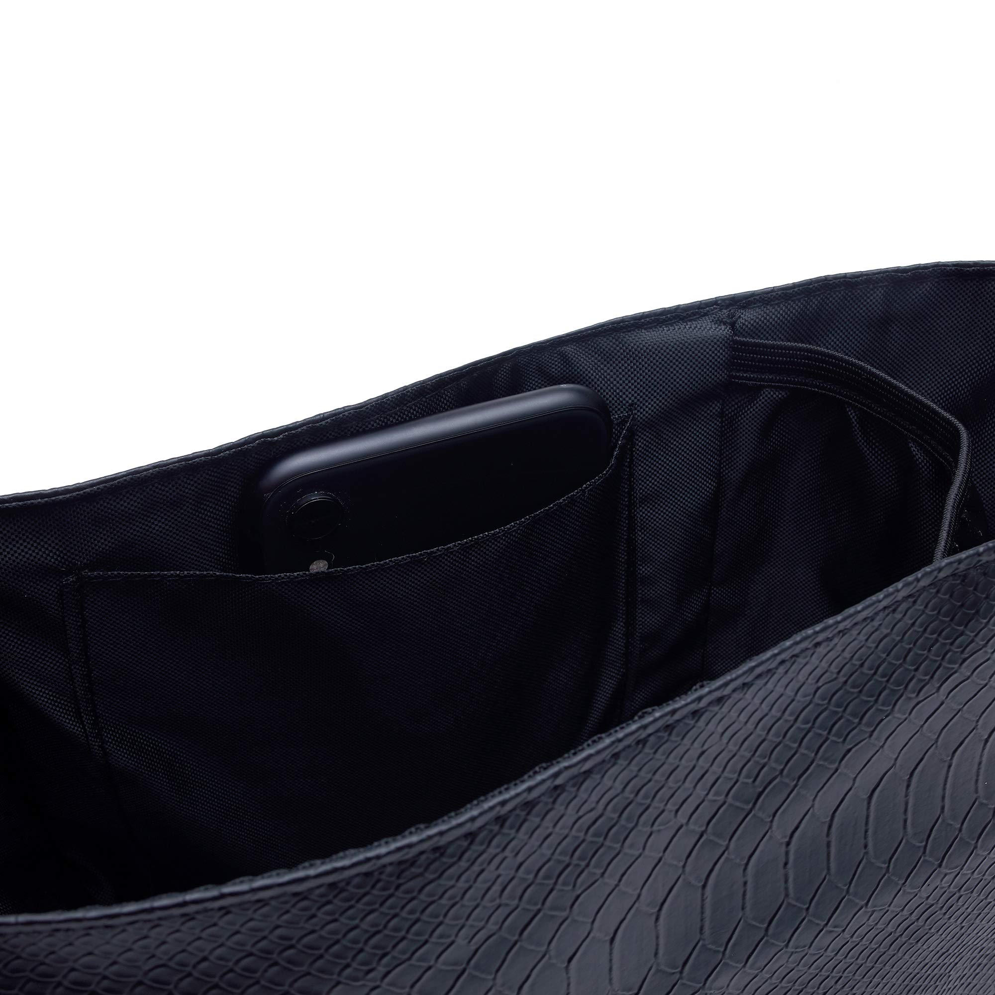 Stylish Stroller Organizer with Cup Holders and Detachable Pacifier Holder Case- Extra Storage Stroller Caddy Holds Mother’s Care Products- Black Leopard