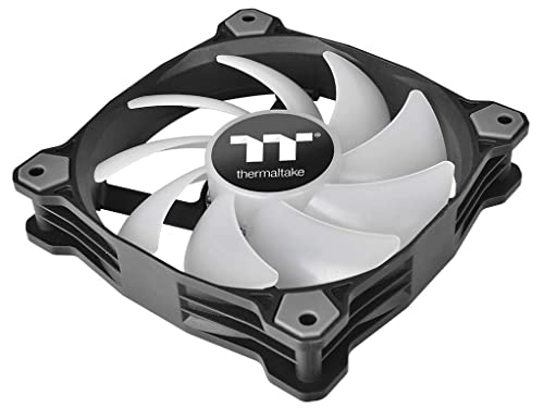 Thermaltake Pure 12 ARGB 5V Motherboard Sync/Analog Controller 16.8 Million Colors 9 Addressable LEDs 120mm Hydraulic Bearing Case/Radiator Fan, 3 Pack CL-F079-PL12SW-A