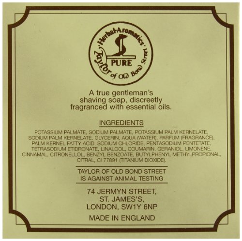 Taylor of Old Bond Street Sandalwood Shaving Soap in a Wooden Bowl, 3.5 oz.