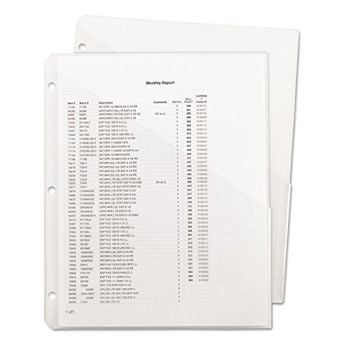 Smead Organized Up Poly Translucent Slash File Jacket, Three-Hole Punched, Letter Size, Clear, 5 per Pack (89506)