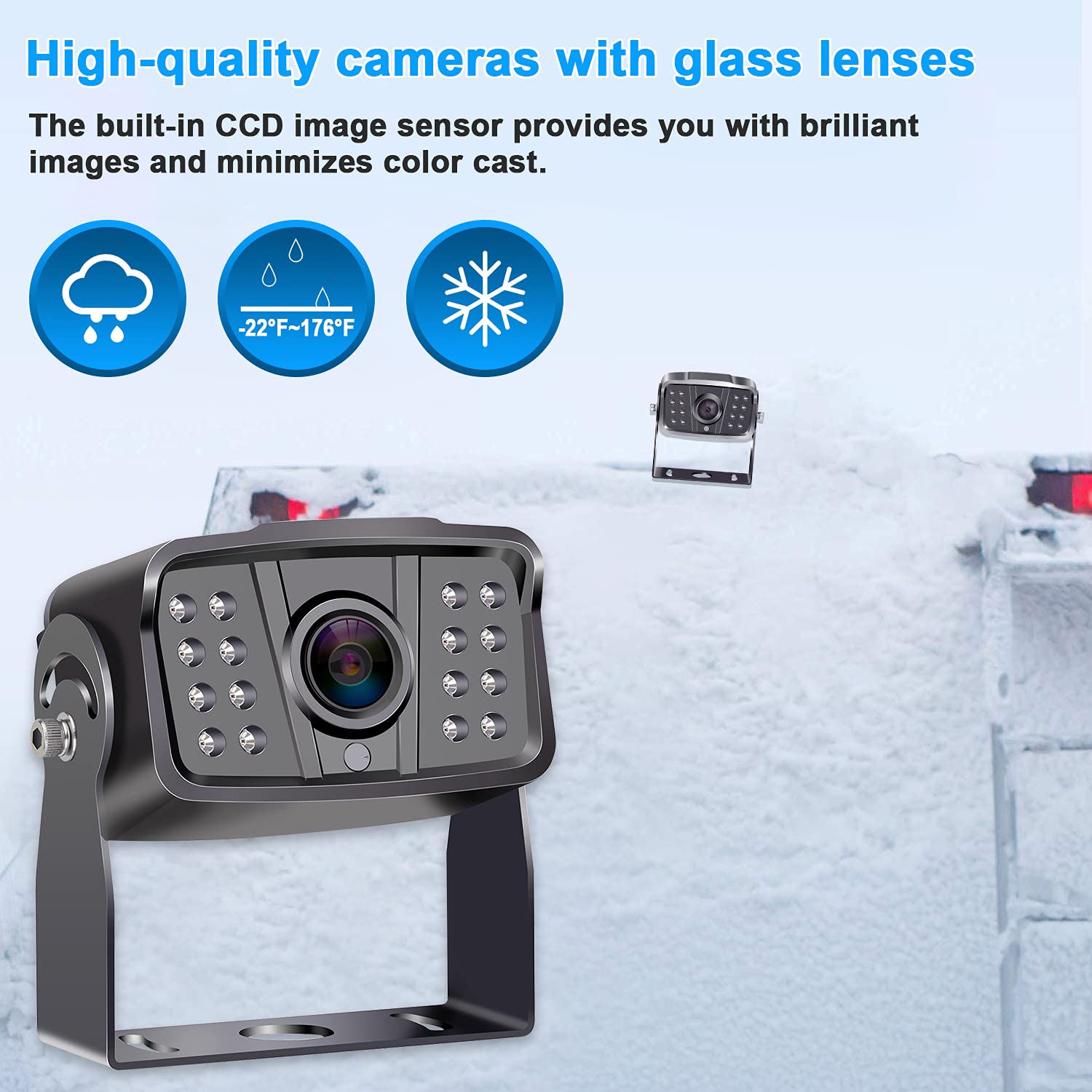 Wireless Backup Camera for RV AMTIFO HD 1080P Wireless 4 Rear View Cameras with 7'' Monitor for RVs/Trailers/5th Wheels/Motorhomes,Digital Signal,150° Wide Angle,IR Night Vision - A4