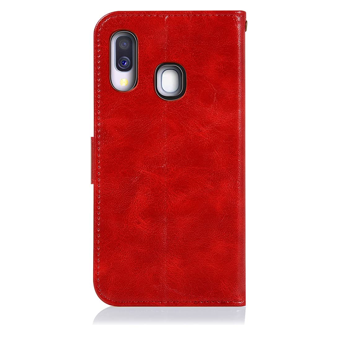 Zoeirc Case for Galaxy A40 Case, Samsung A40 Wallet Case, PU Leather Wallet Flip Phone Case Cover with Card Slots for Samsung Galaxy A40 (red)
