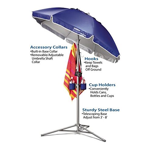 Wondershade Portable Sun Shade Umbrella, Lightweight Adjustable Instant Sun Protection - Red