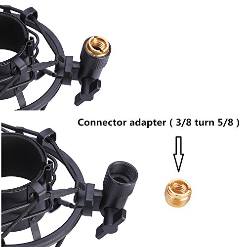 Weymic Black Universal Microphone Shock Mount for Large Diameter Diameter 48-51mm Condenser Microphone Metal Construction