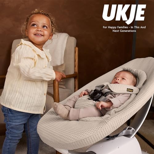 Ukje Swing Insert Rocker Cover Compatible with 4moms mamaRoo 5 Rockaroo Swing, Swing Accessories with Reversible Design, Easy to Install, Handmade in Europe - Taupe