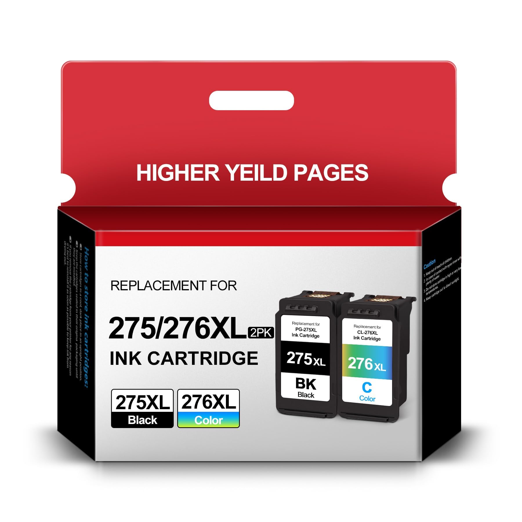 SHUPAN Ink Cartridge Replacement for Canon 275XL 276XL (Black, Color)
