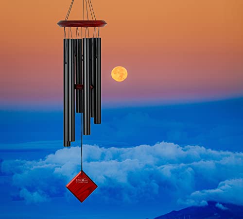 Woodstock Chimes Encore Collection, Chimes of Pluto, 27'' Black Wind Chimes for Outdoor, Patio, Home or Garden Décor (DCK27)