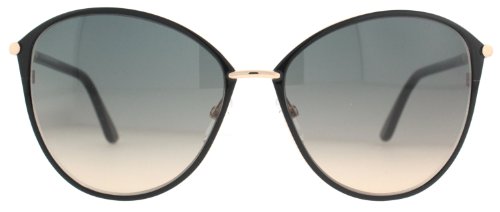Tom Ford FT0320 Sunglasses - Shiny Rose Gold Frame, Gradient Smoke Lenses, 59 mm Lens FT03205928B
