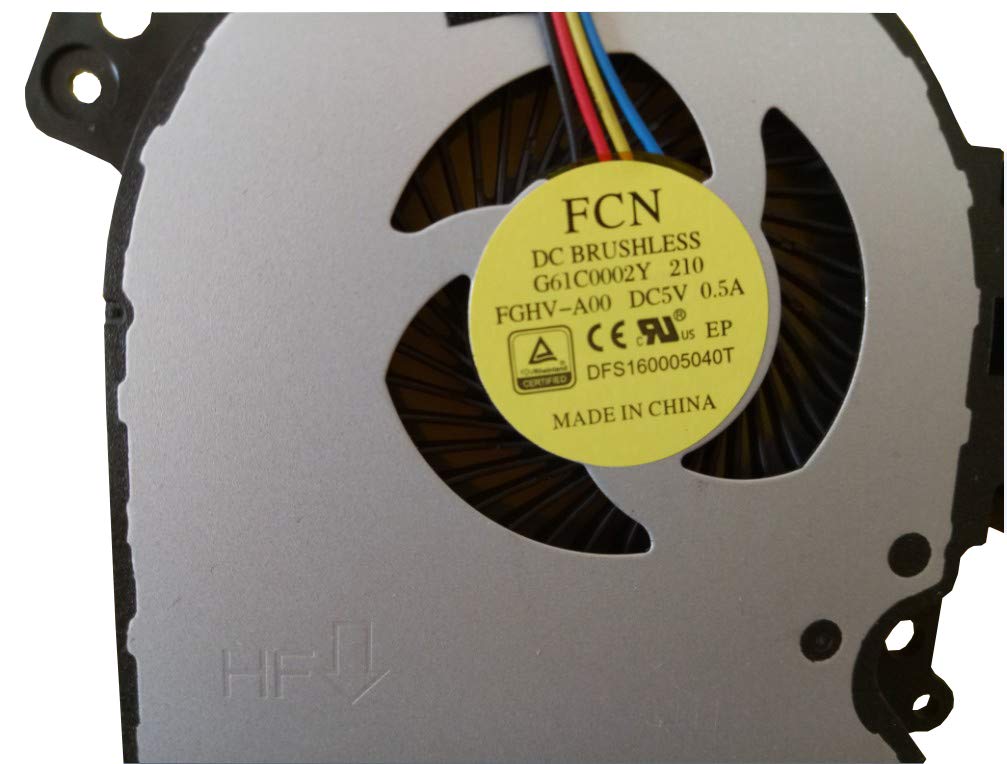 Z-one Fan Replacement for Toshiba A50 A50-C Series CPU Cooling Fan G61C0002Y 210 4-Wires 4-pins