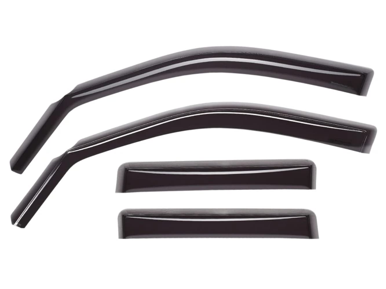 WeatherTech Custom Fit Side Window Deflectors for Silverado 1500 LTD, Silverado 1500, Sierra 1500, Sierra 1500 Limited - (82930), Dark Tint