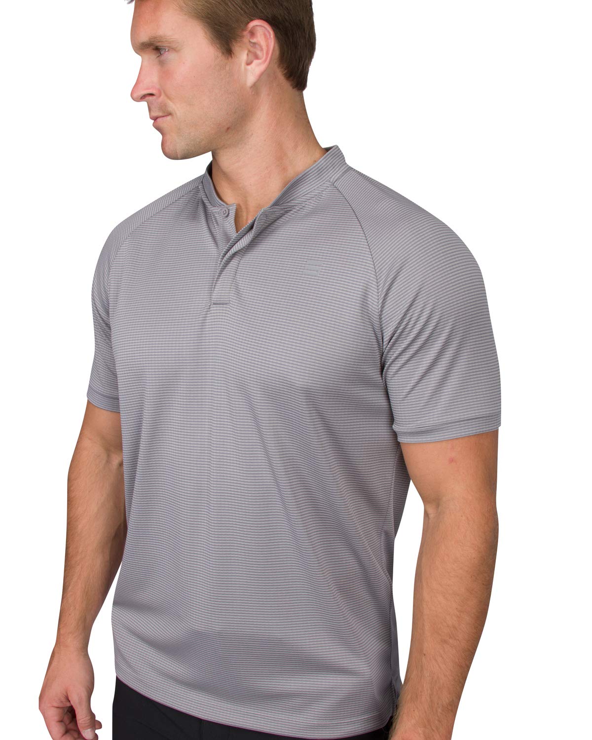 Three Sixty Six Collarless Golf Shirts for Men - Men’s Casual Dry Fit Short Sleeve Polo, Lightweight and Breathable