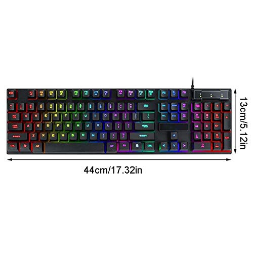 USB Wired Gaming Keyboard for PC Laptop 104 Keys Backlit Mechanical Gaming Keyboard Floating keycap