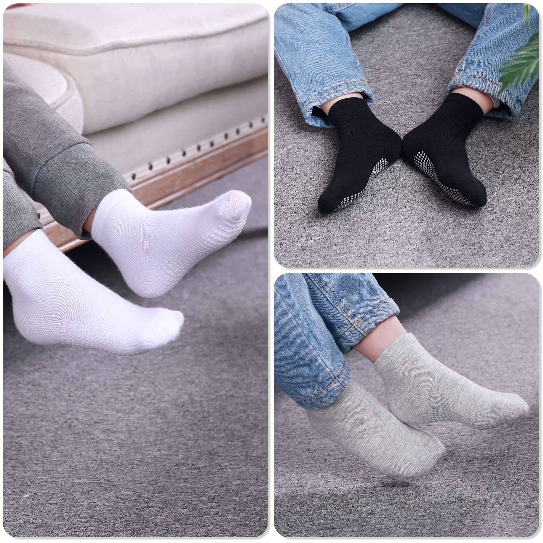 Tenpluszero Kids Cotton Crew Socks 12 Pairs Toddler Kids Athletic Crew Socks for Boys and Girls