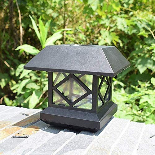 Zhangl Outdoor Post Lights Decorative Columns Solar Column Headlight Wall Lamp Outdoor Fence Fence Light Rainproof Home Fence Garden Light Post Lantern Modern Outdoor Lighting
