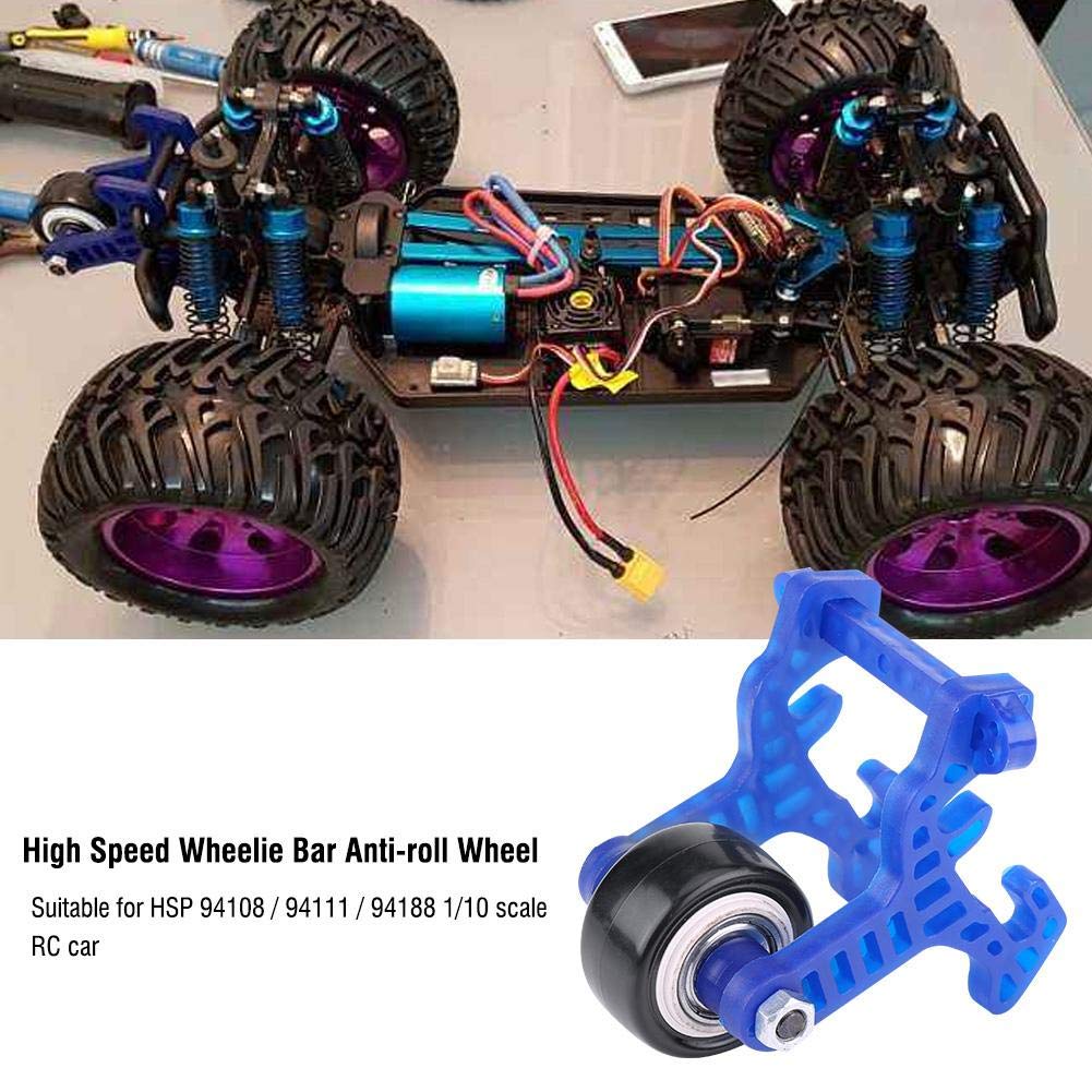 V GEBY RC Anti-roll Wheel, Wheelie Bar Anti-roll Wheel for 94108/94111 / 94188 1/10 Scale RC Car