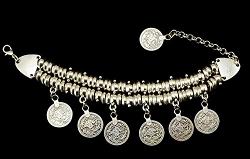 Zealmer Boho Bracelet Set Bohemian Coin Bracelet Tribal Statement Design Hand Bracelet 2 Types