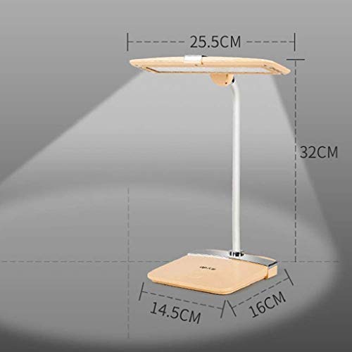 XMMDD Desk Lamp,Eye Caring Table Lamps for Study, Reading and Bedroom, Dimmable Office Lamp with USB Charging Port,LED Bedroom Bedside Reading Light