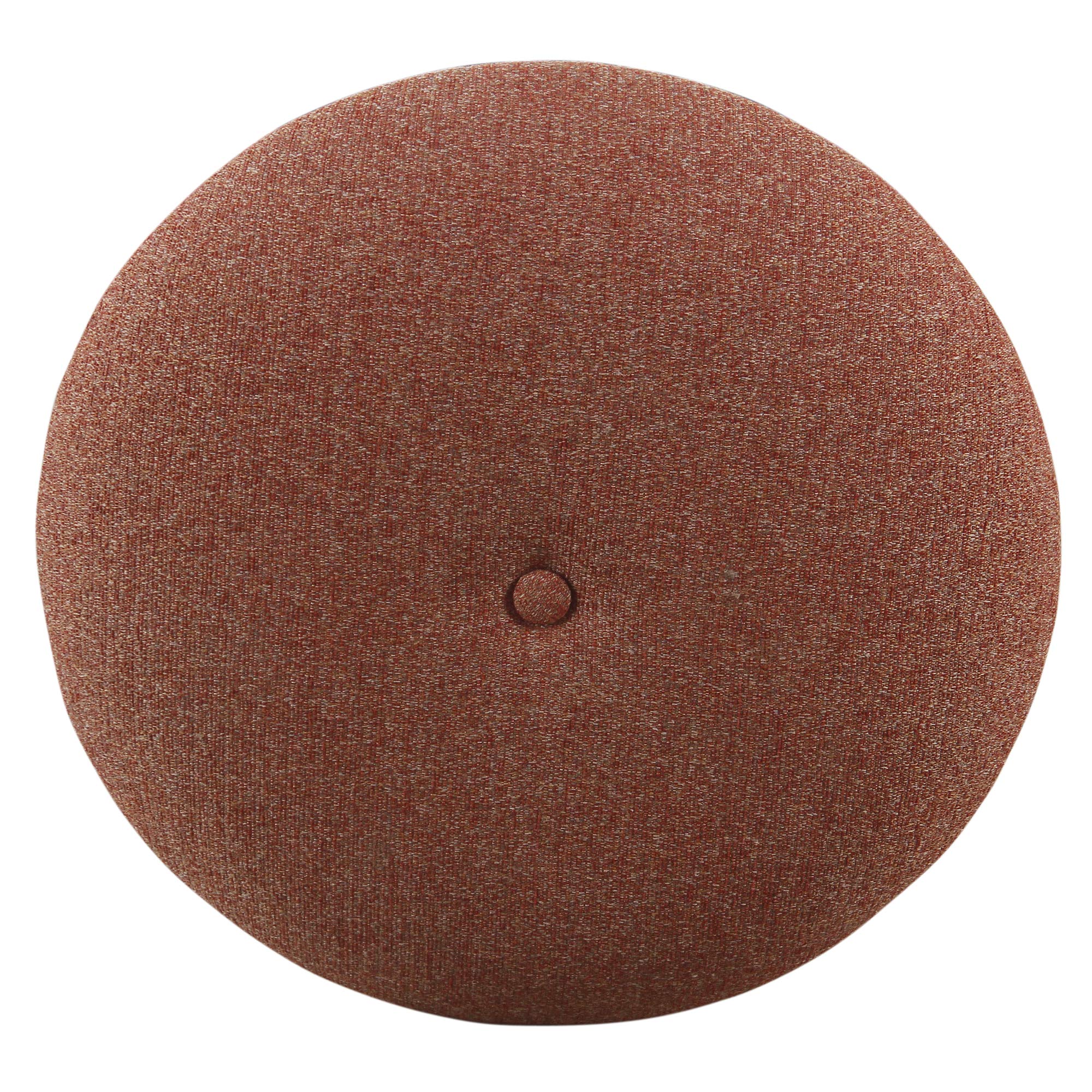 Spatial Order Miller Modern 18 Inch Round Velvet Tufted Storage Ottoman, Orange