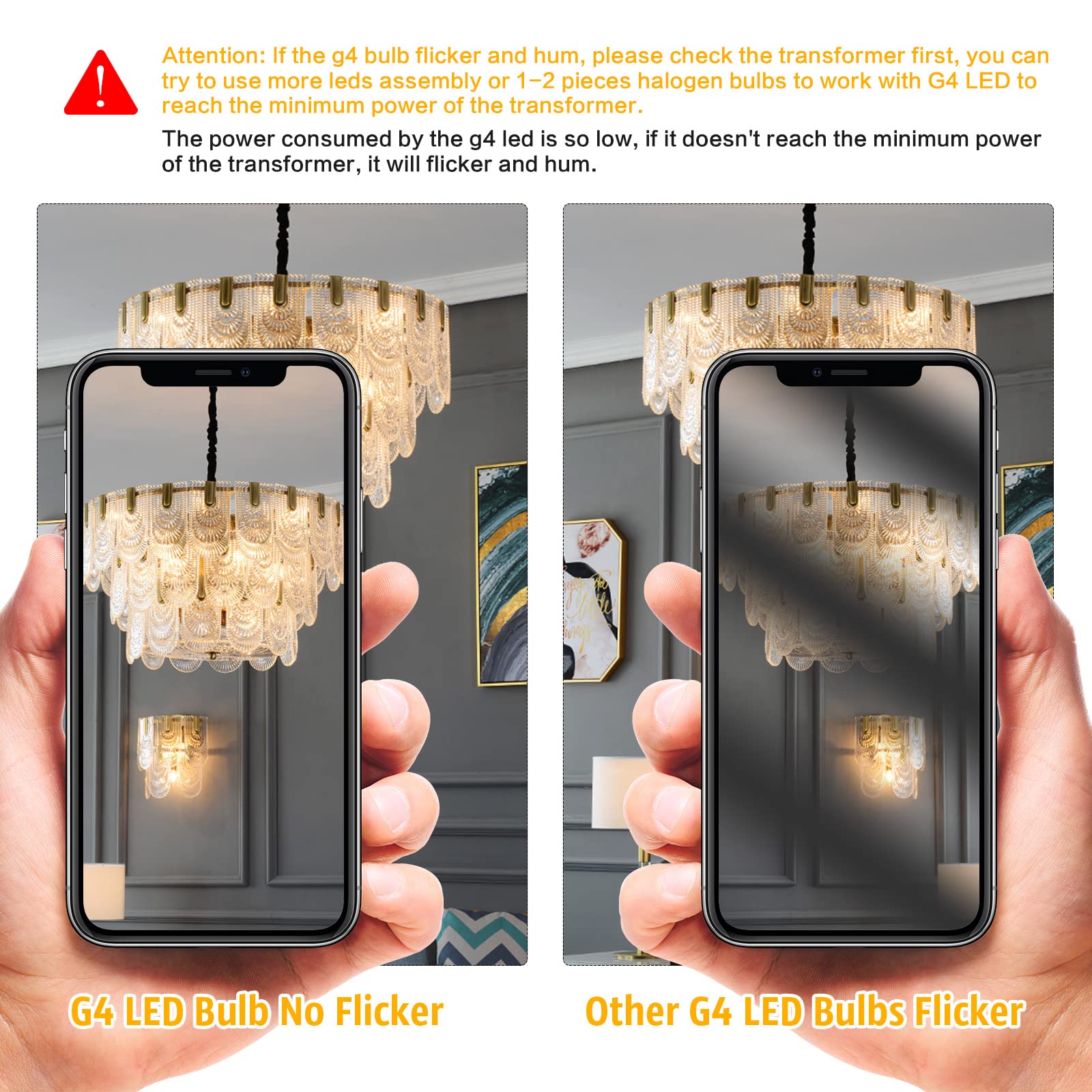 YUIIP G4 LED Bulb Light 3W 12V AC/DC Warm White 2700K G4 Bi-pin Base Lamp 48x3014 SMD 20W 30W Halogen Bulbs Replacement for Landscape Under Cabinet Lighting, Non-dimmable, Pack of 8