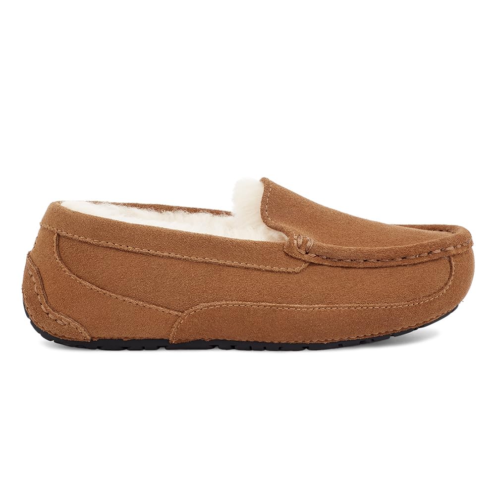 UGG Unisex-Child Ascot Slipper, Chestnut Suede, 5