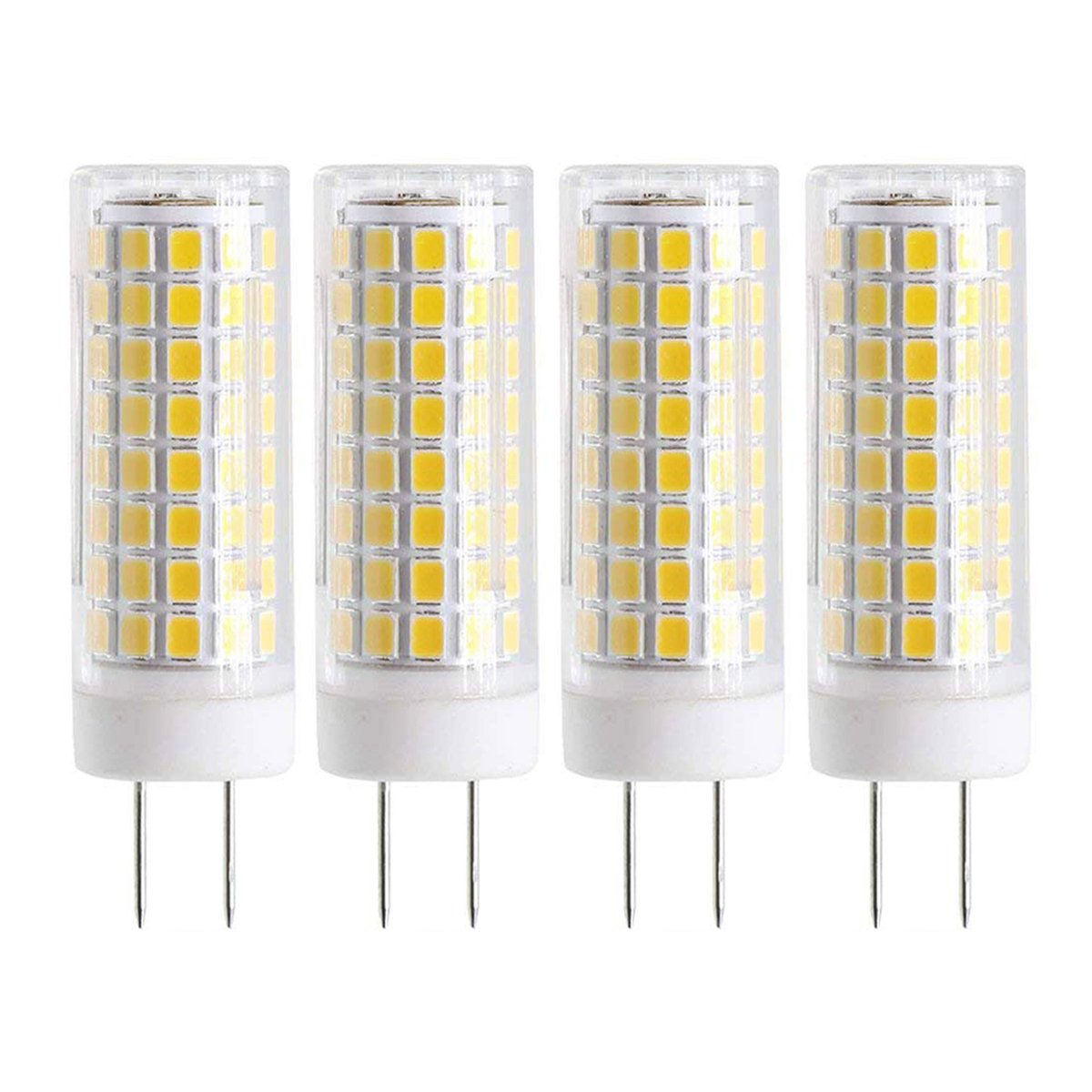 ZXLN G8 LED Bulbs Dimmable 7W Warm White 3000K 75W Halogen Replacement G8 Bi-pin Base T4 JCD Bulb for Under Cabinet Puck Lighting, Kitchen Lighting AC120V 750LM 4 Pack