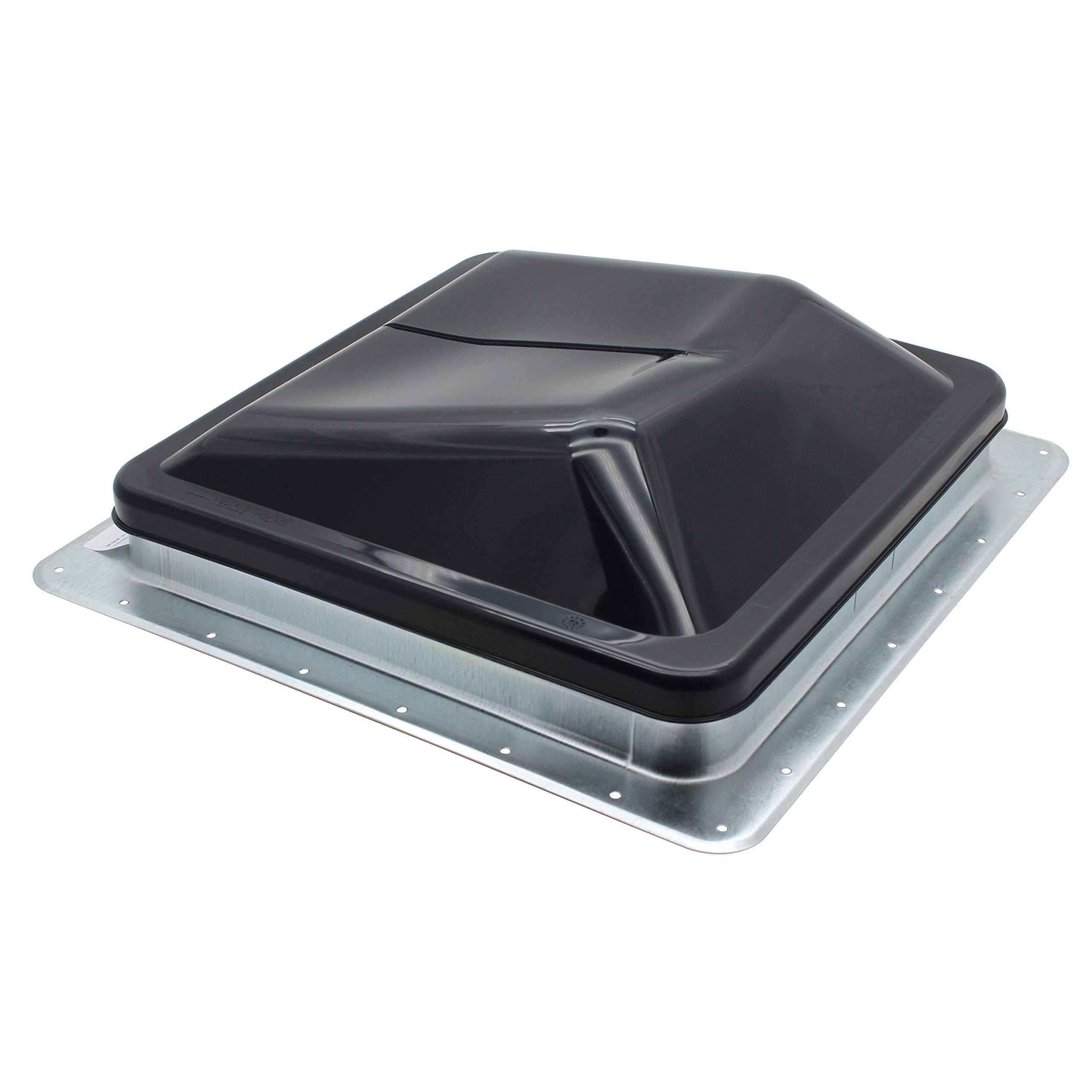 Ventline V2119-503-00 Ventadome V2119 Series Radius Corner Powered Ventilator 12V DC - Smoke Lid, Birch White Screen